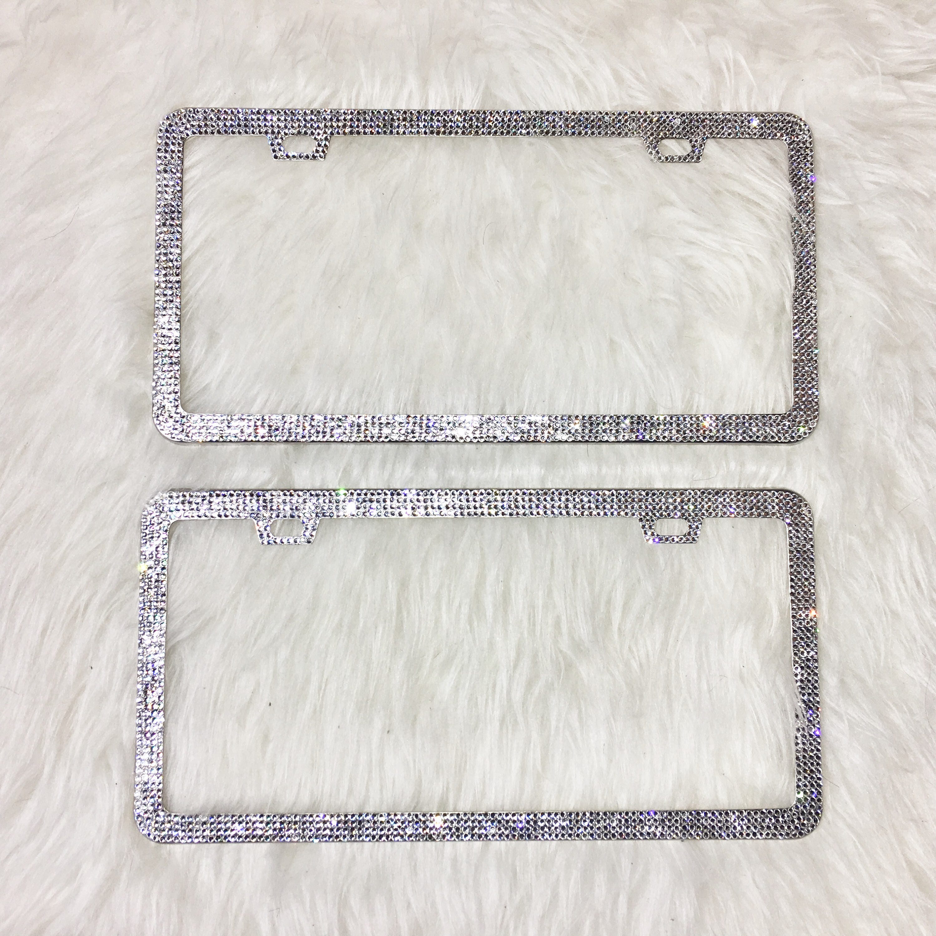 Stainless Steel Bling License Plate Frame Custom Handmade With | Etsy