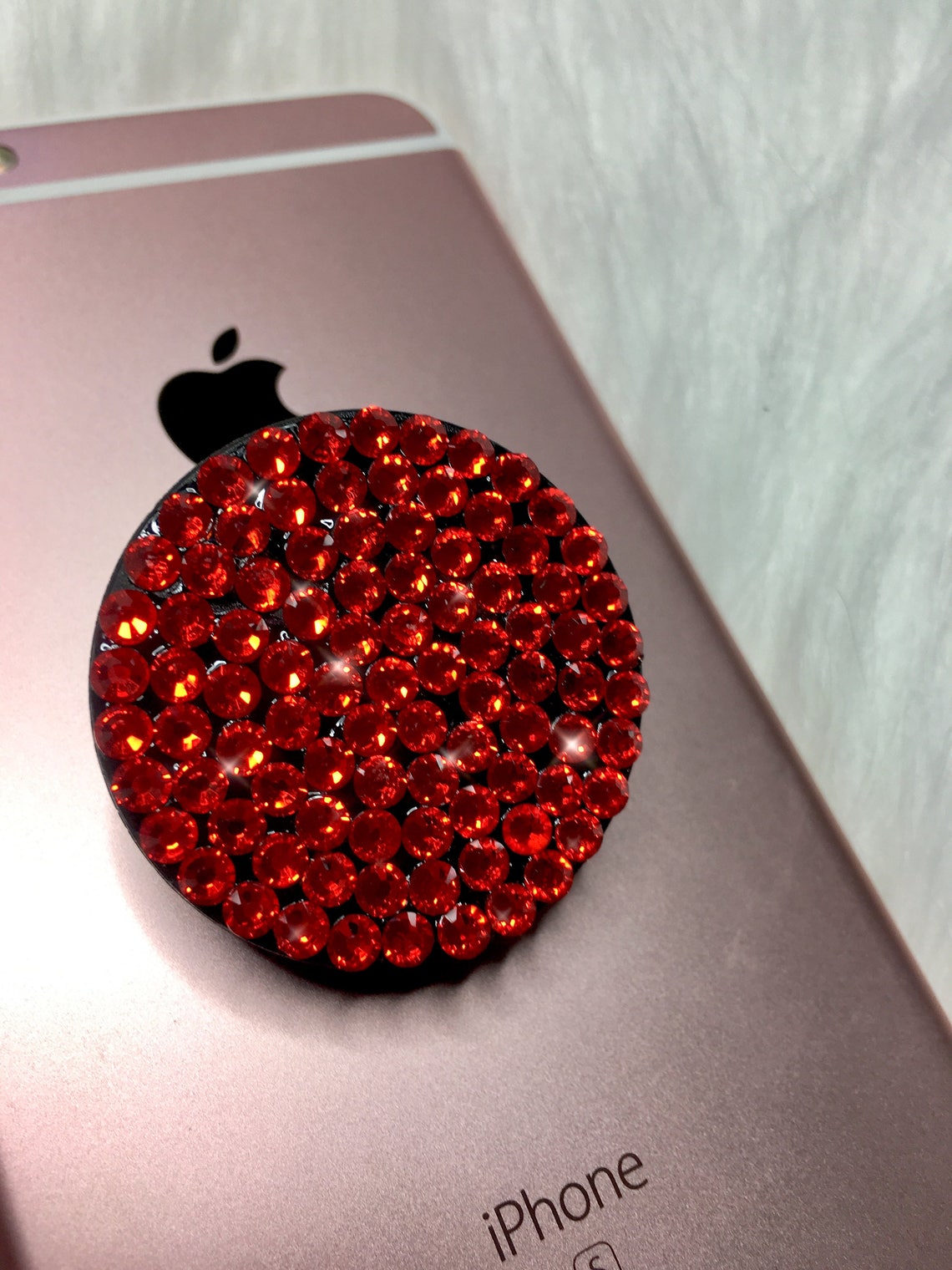 Bling Red Swarovski POPSOCKET Custom Handmade Swarovski Crystal Phone ...