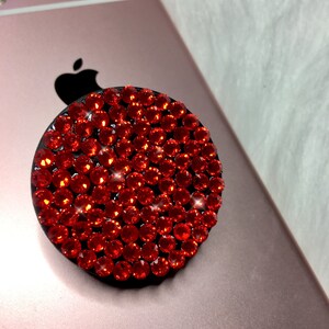 Bling Red Swarovski POPSOCKET Custom Handmade Swarovski Crystal Phone ...