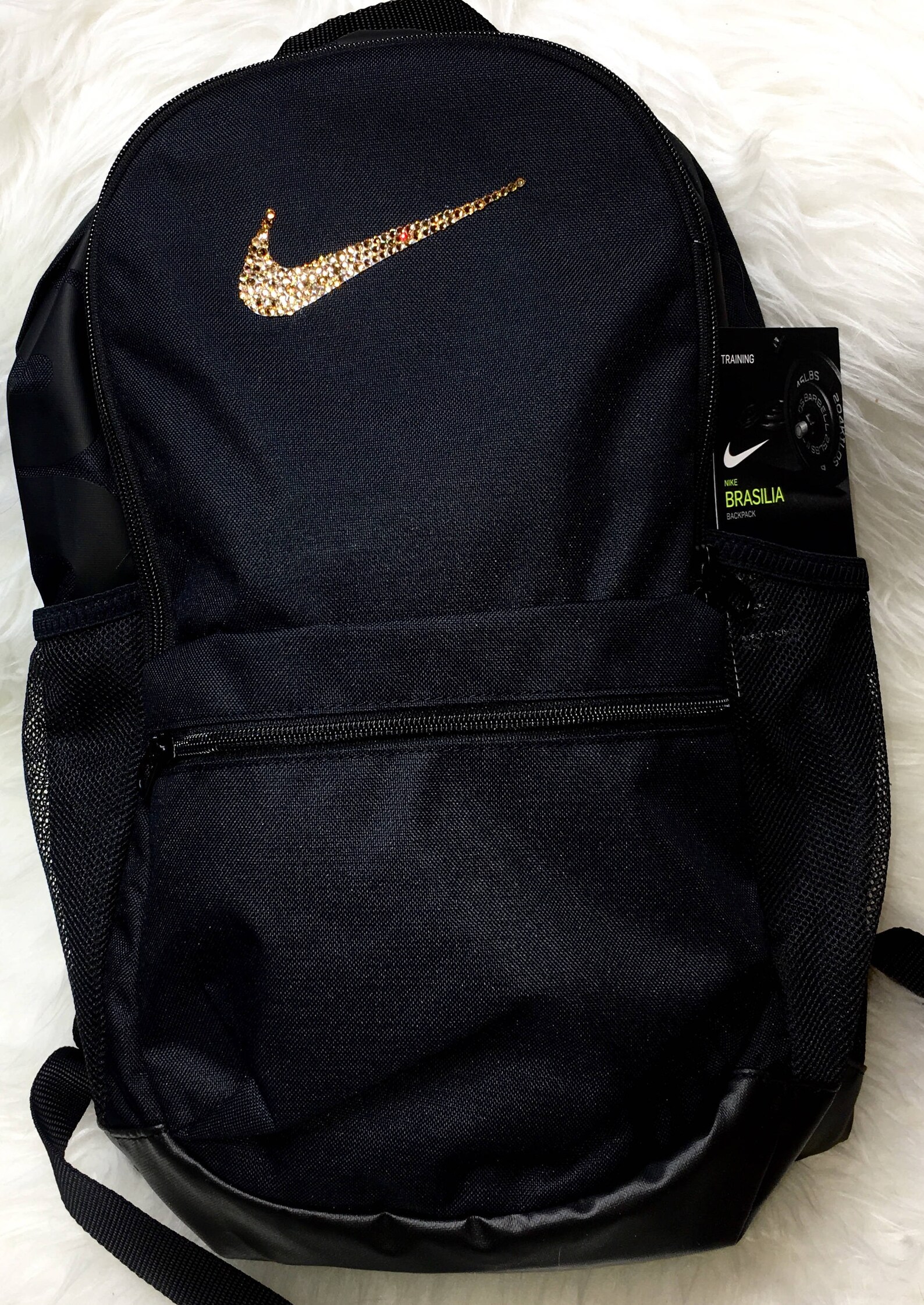 Bling Nike Brasilia Training Backpack Embellished With | Etsy