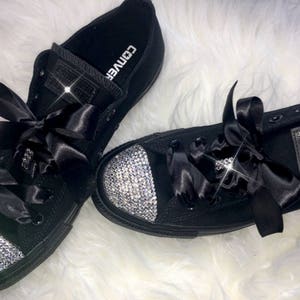 Swarovski Crystal Custom Converse in Black With Beautiful Swarovski ...