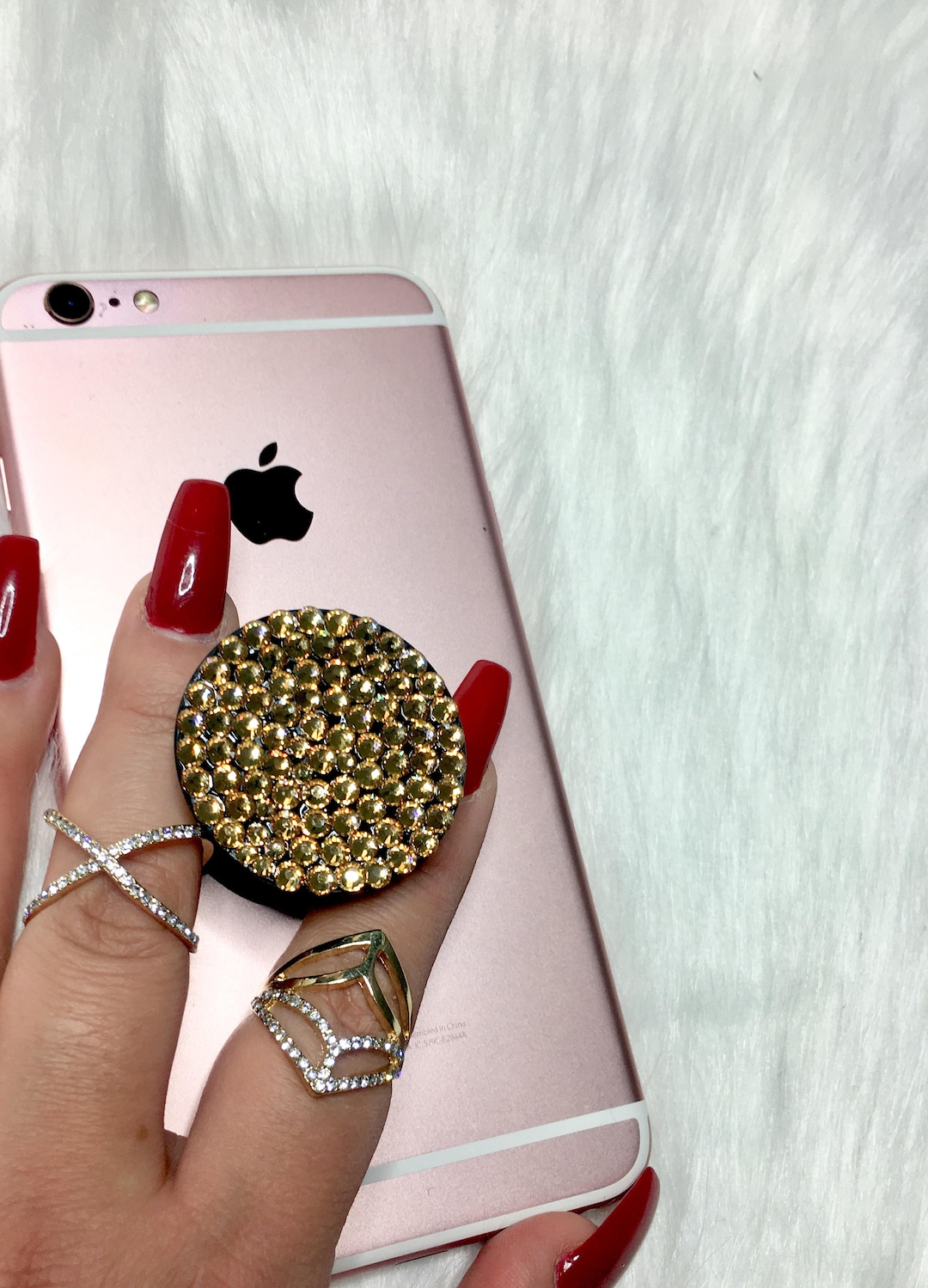 Bling Gold Swarovski Crystal Popsocket Crystal Phone Accessories - Etsy