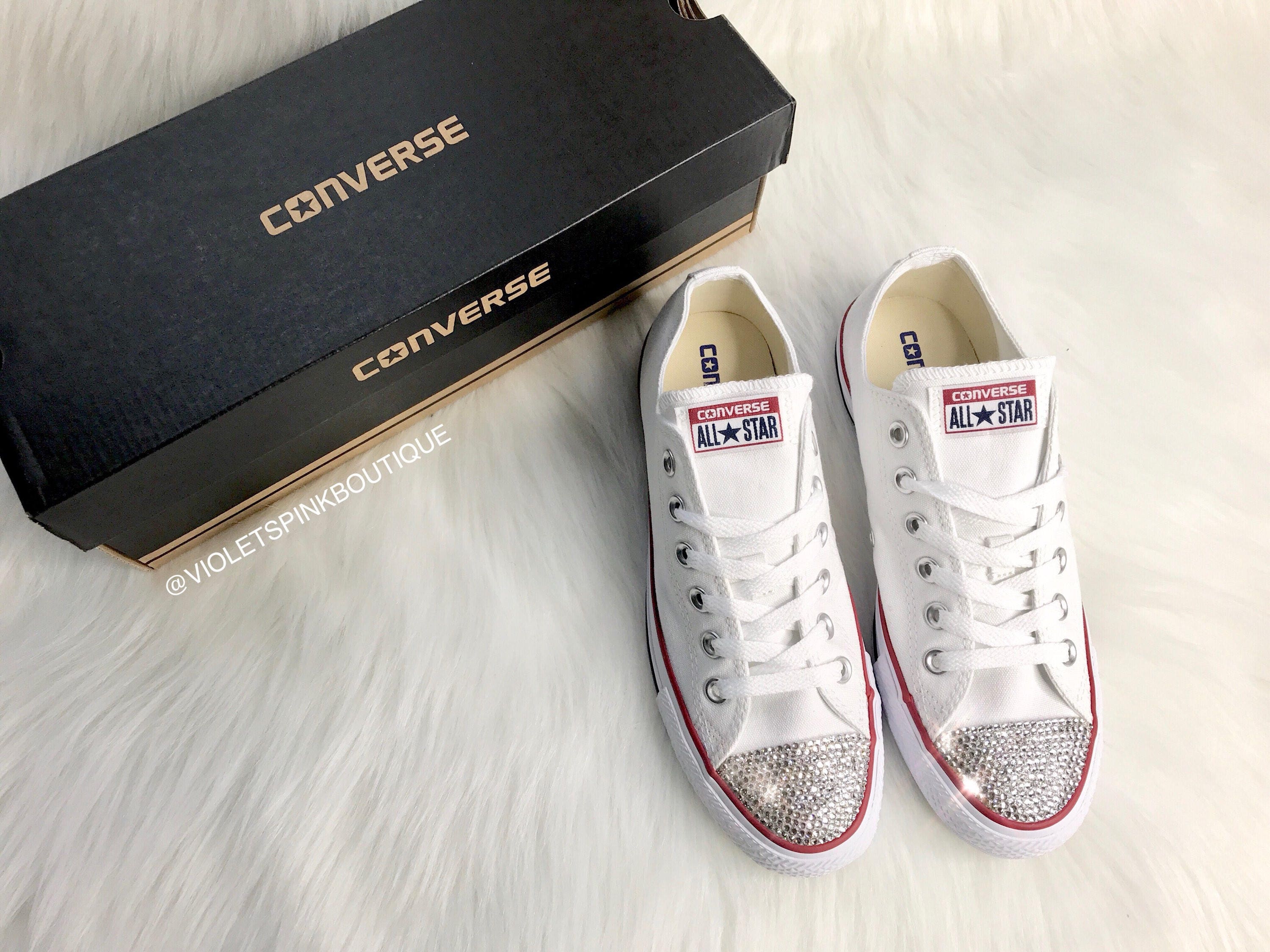 Swarovski Crystal CONVERSE Chuck Taylor All Starts Women's | Etsy