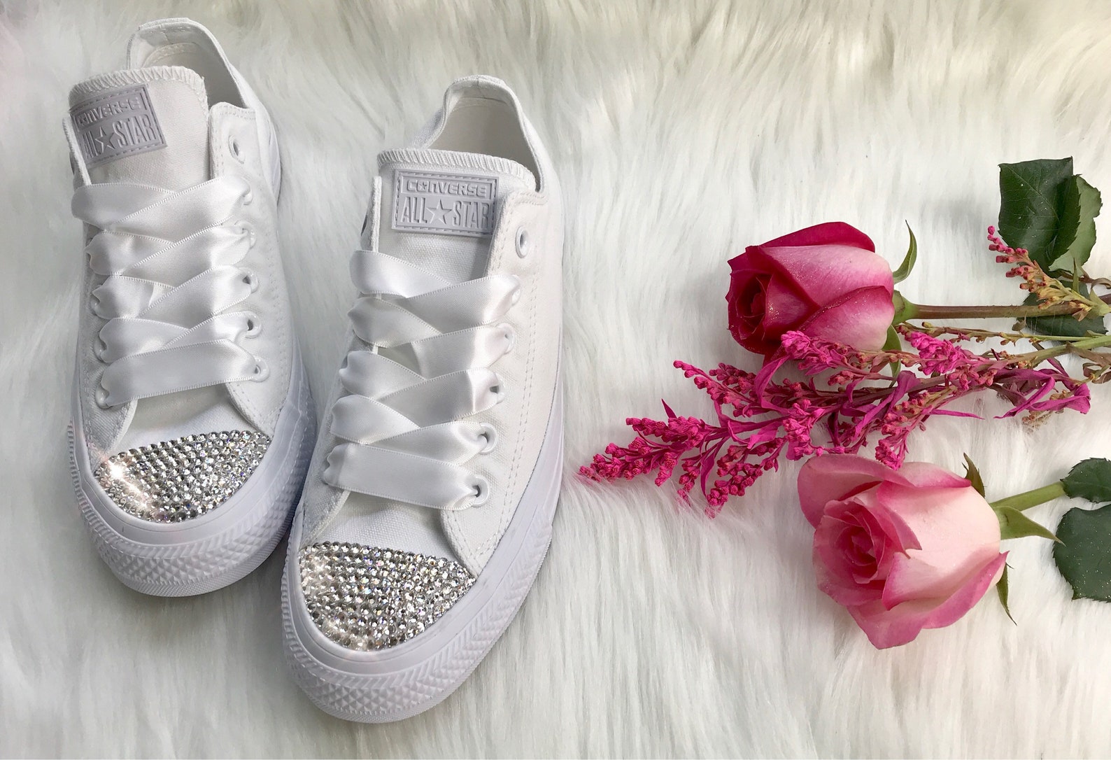 Bling Converse With Swarovski Crystals Women's Custom - Etsy