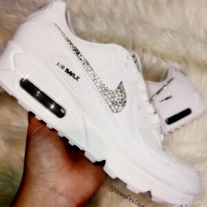 Swarovski Nike Bling Women's Air Max 90 Black/ White Bling Nike Customs ...