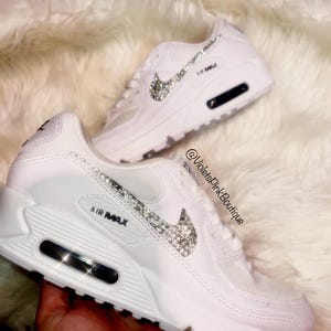 Swarovski Nike Bling Women's Air Max 90 Black/ White Bling Nike Customs ...