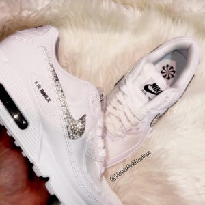 Swarovski Nike Bling Women's Air Max 90 Black/ White Bling Nike Customs ...