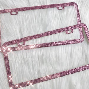 Bling License Plates Stainless Steel Frame Hand Encrusted With ...