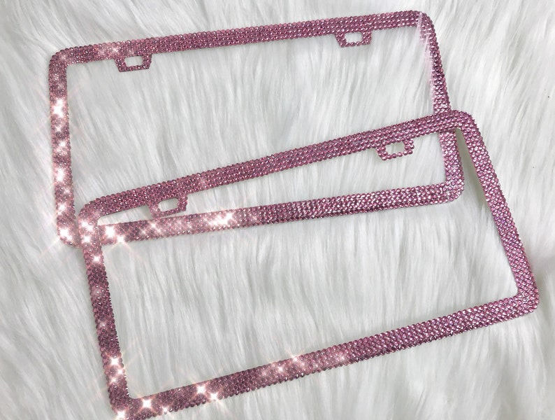 Bling License Plates Stainless Steel Frame Hand Encrusted With - Etsy