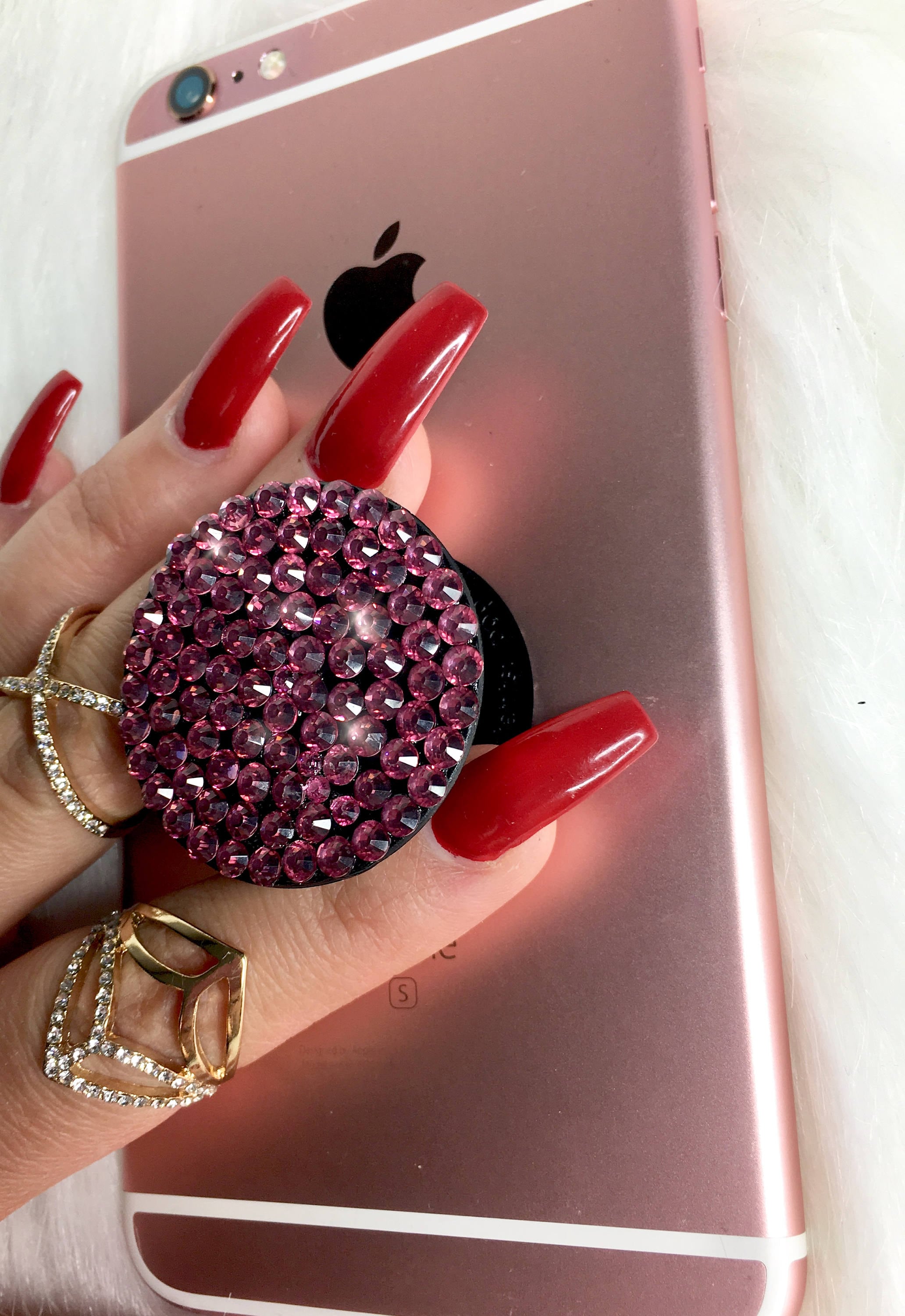Pink Swarovski Crystal Bling Popsocket Cell Phone Grip Bling | Etsy