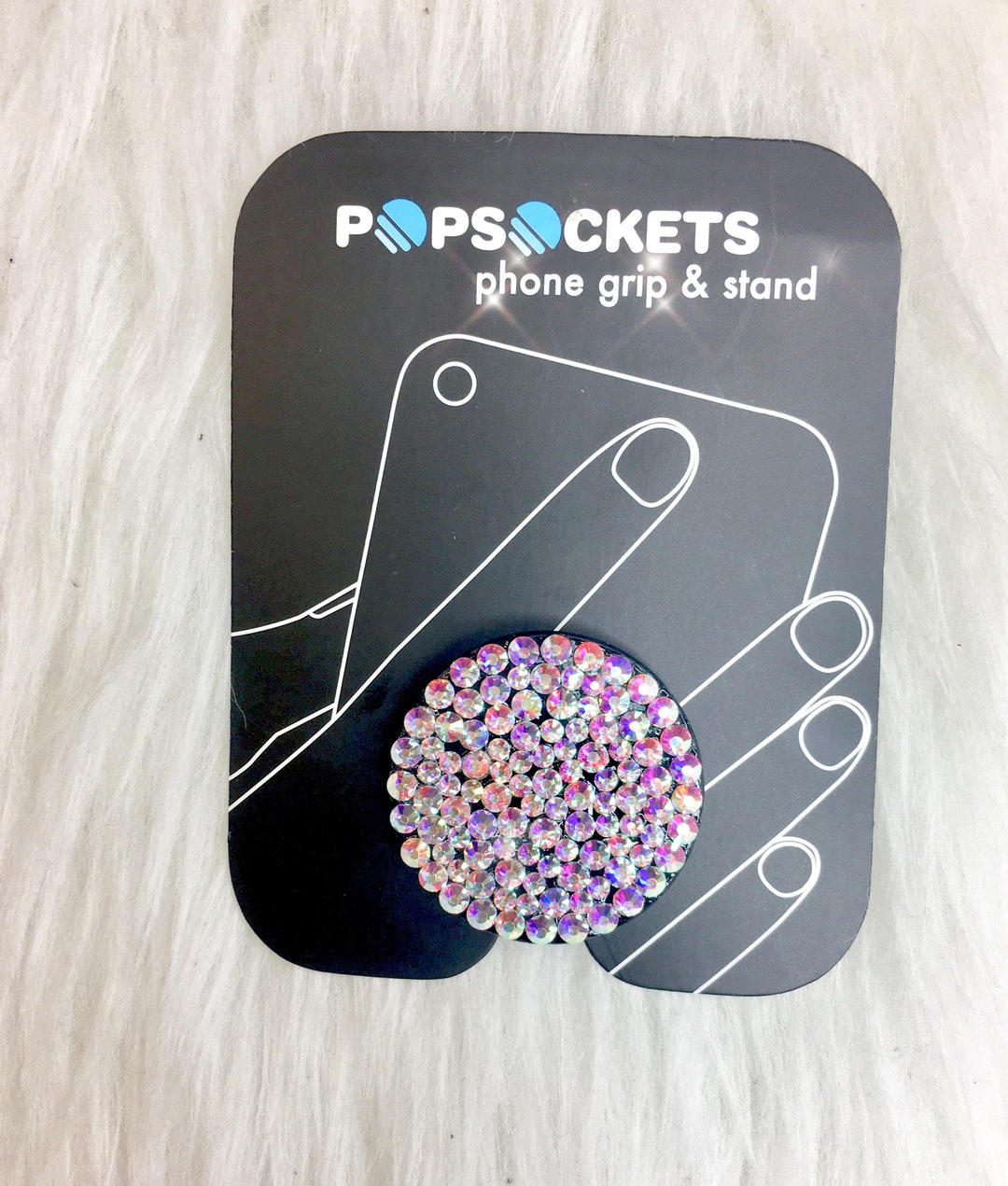 Bling AB Rainbow Effect Popsocket Cell Phone Grip Cell Phone Stand ...