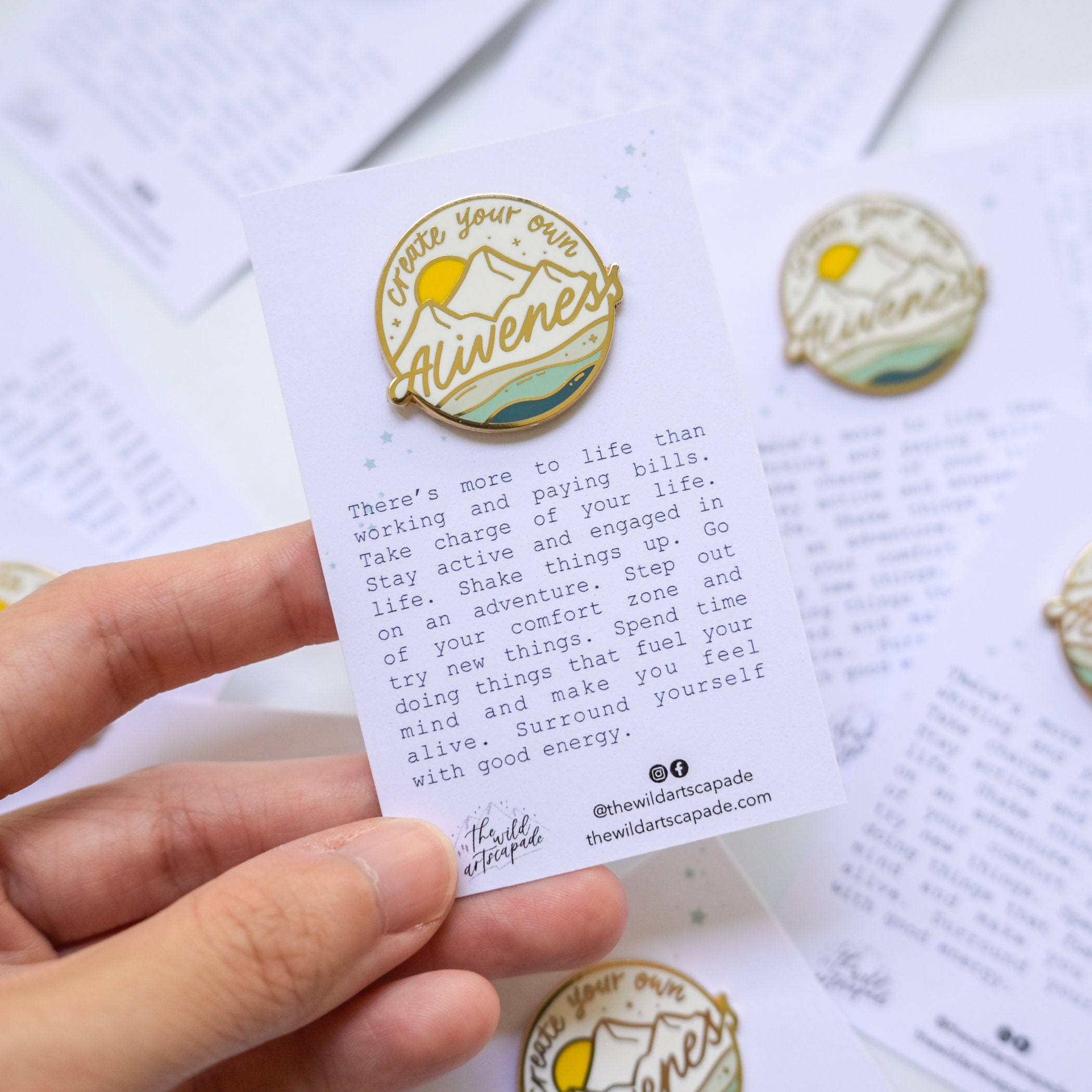 Create Your Own Aliveness Hard Enamel Pin Motivational Pin ...