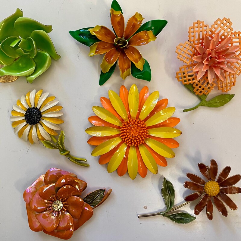 Orange Brooch - Etsy
