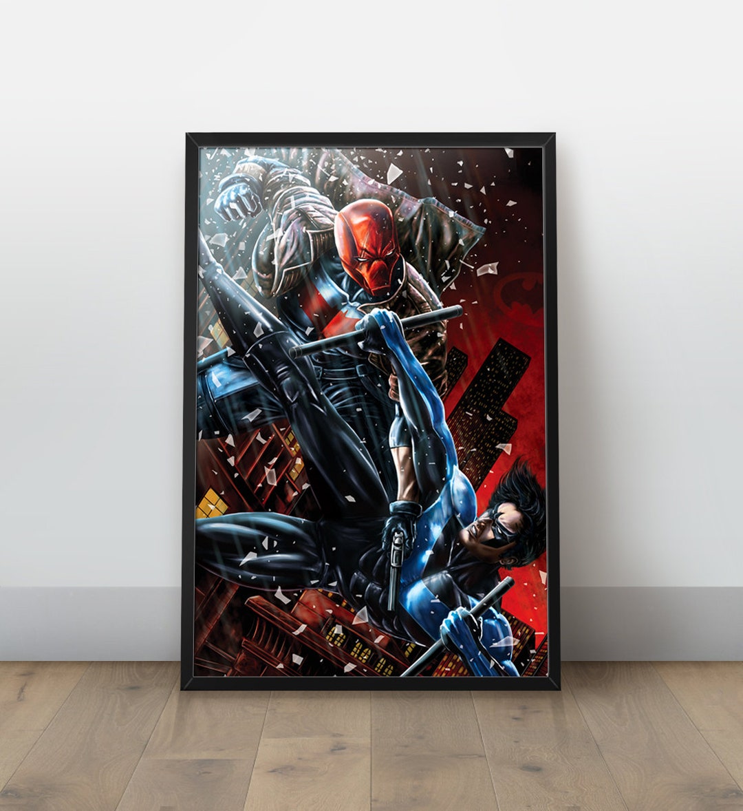 Red Hood Vs Nightwing Poster Print - Etsy