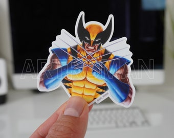 Mutant Robot Head Sticker, Comic Sticker, Car Sticker, Water Bottle ...