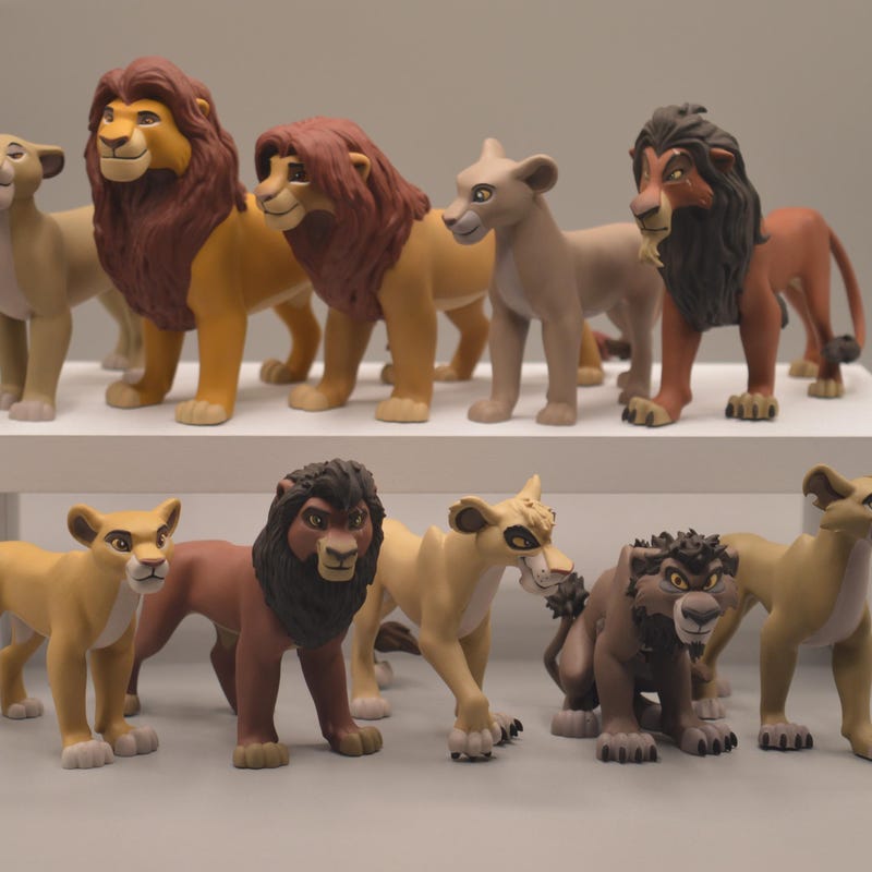 3d Printed Resin Lions - Etsy