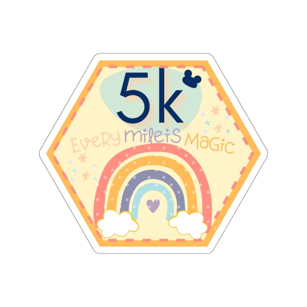 5k Every Mile is Magic Running Sticker Marathon Sticker Magical Runner ...