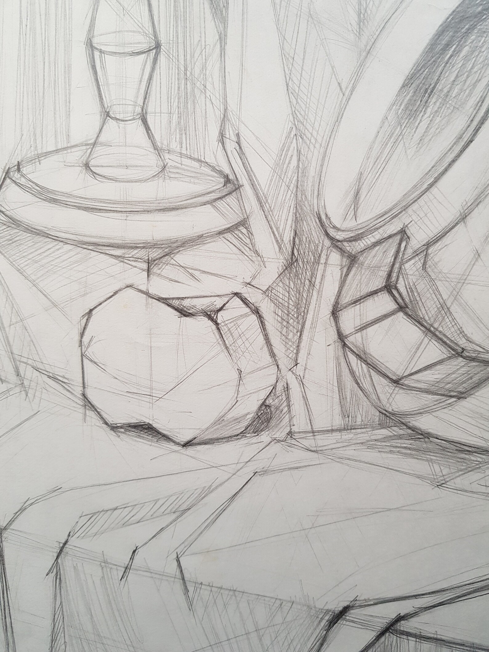 Original 1986 Graphite Pencil Still Life Antique Vase Line - Etsy