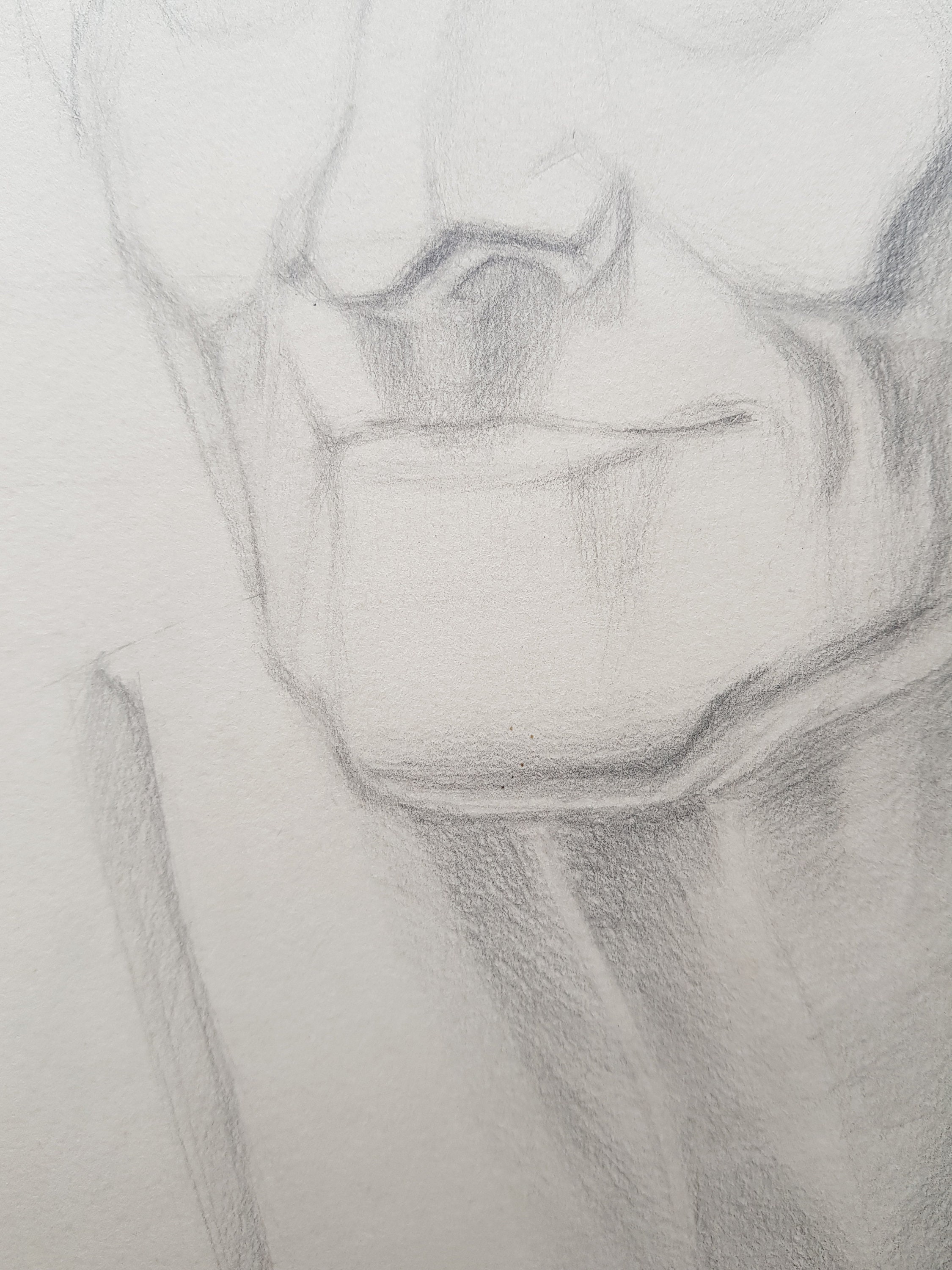 Vintage graphite pencil drawing plaster head Voltaire antique | Etsy