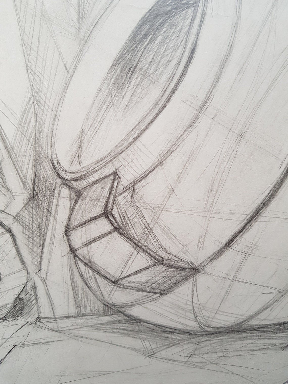 Original 1986 Graphite Pencil Still Life Antique Vase Line - Etsy