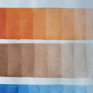 Original, Watercolor Color Gradation, Color Gradient, Warm and Cold ...