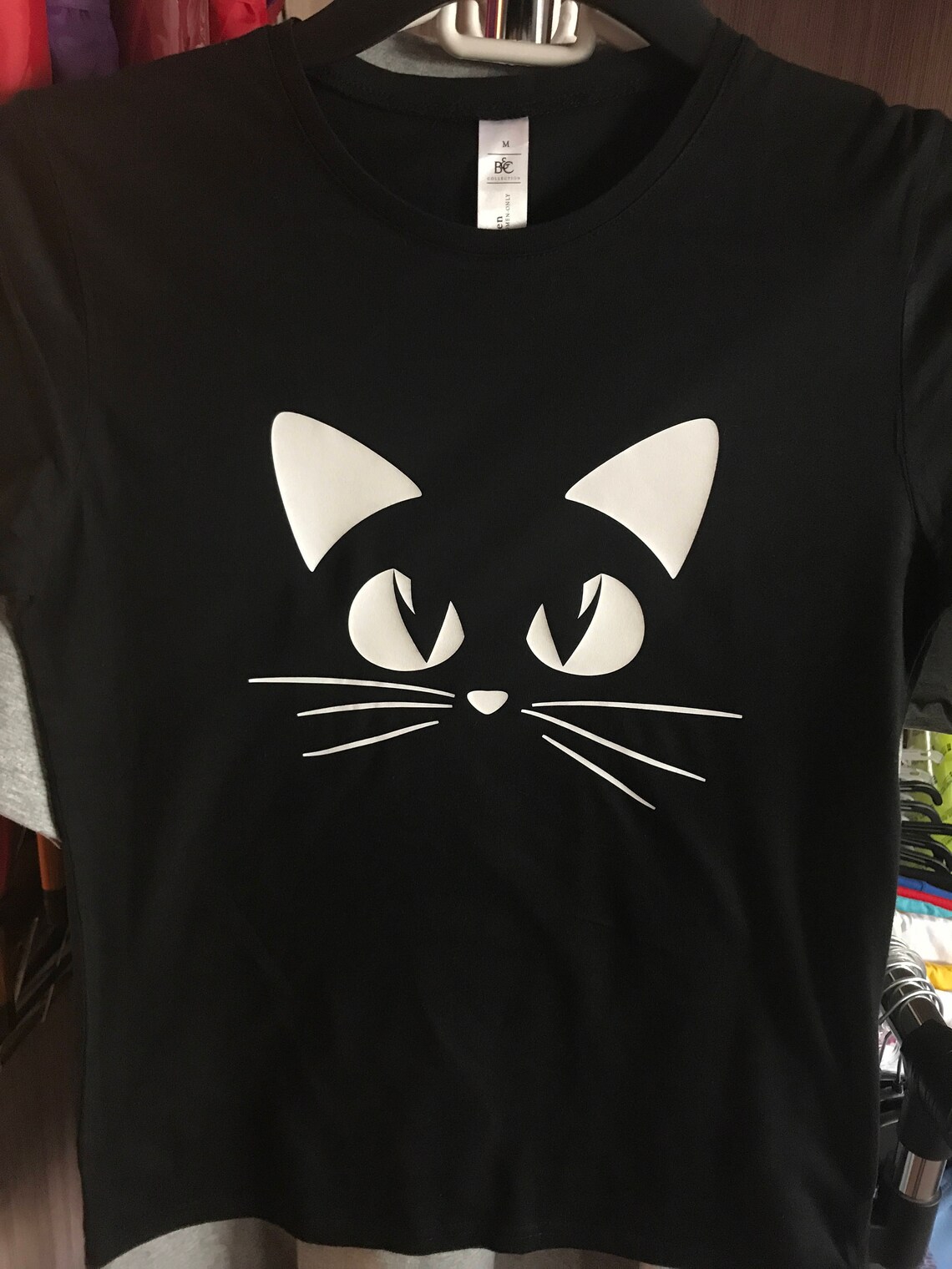 Cat Lady T-shirt Cute Cat Face T-shirt Kitten Tshirt Cute - Etsy