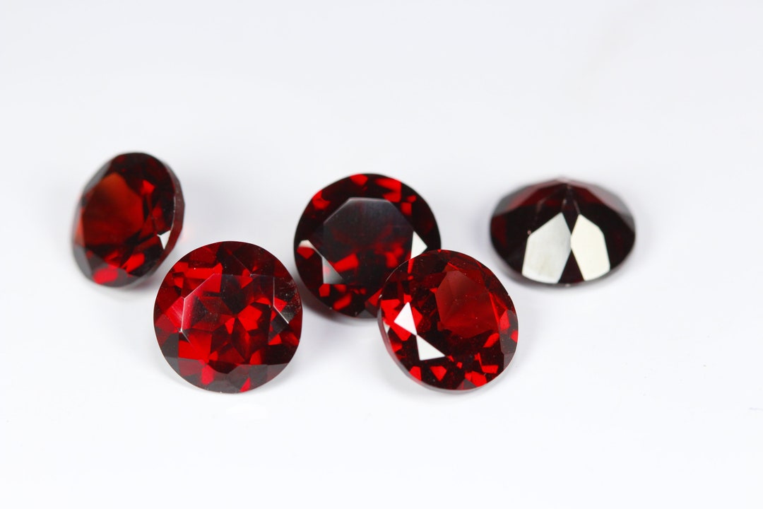 High Grade Red Garnet Faceted Rounds. 7 Mm, 8 Mm & 9 Mm. Size. Intense ...