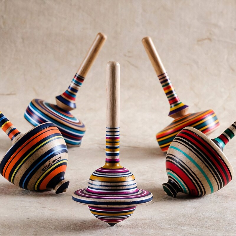 Wooden Spinning Tops - Etsy