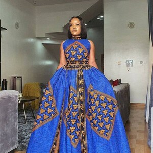 Nina Ankara Dress, African Print Dress, Ankara Maxi Dress,ankara Skater ...
