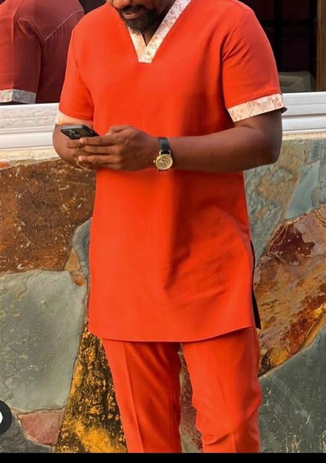 African Men's Outfit, African Men Clothing. African Fashion, African ...