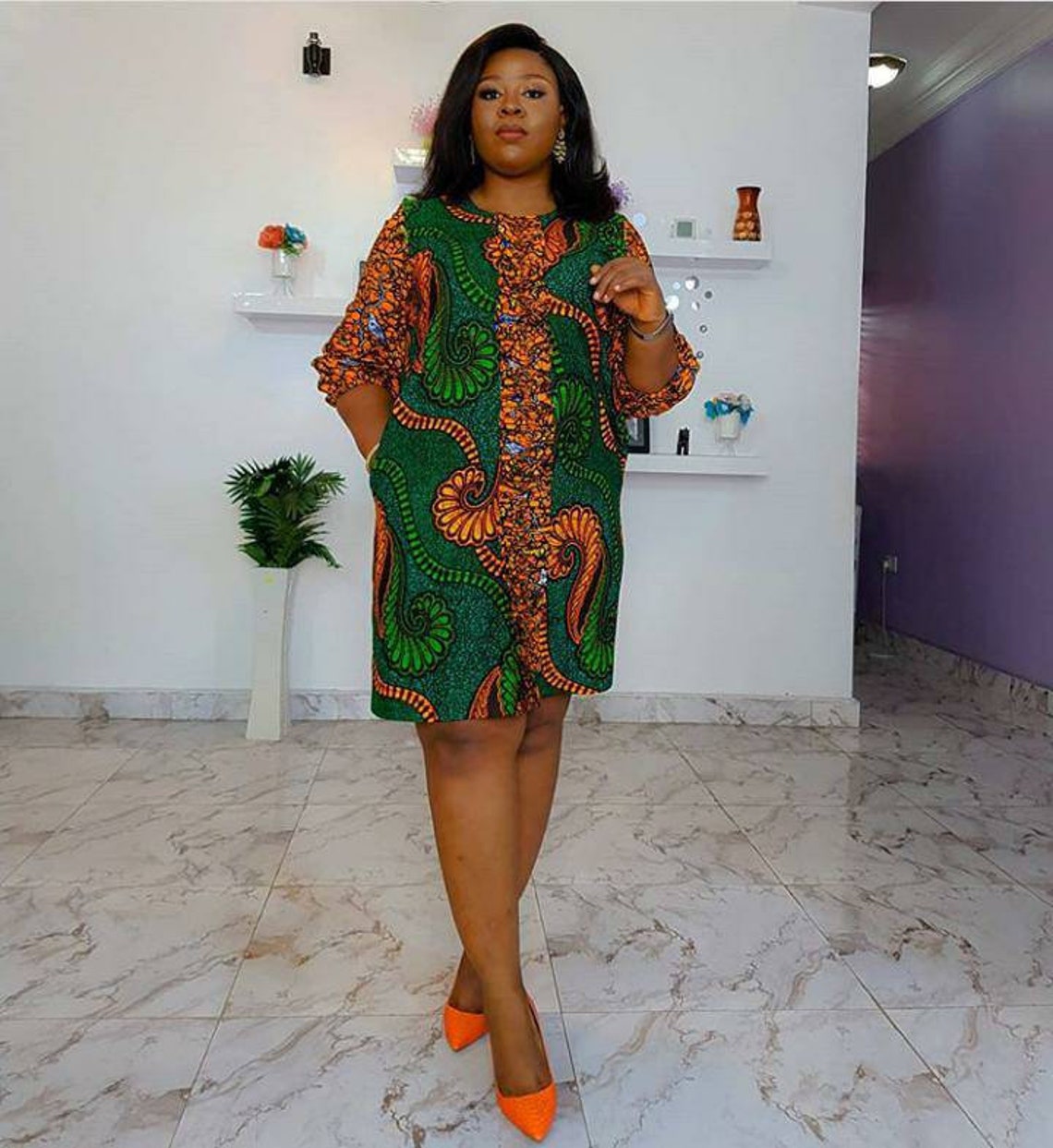 African Women Clothing African Prints African Mini Dress. - Etsy