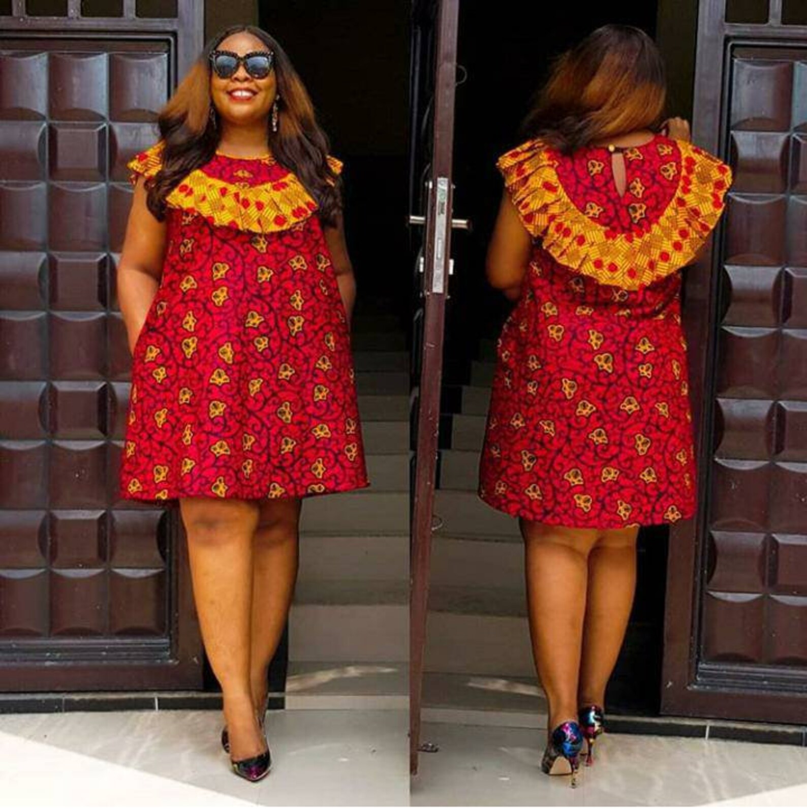 African Women Clothing African Prints African Mini Dress - Etsy