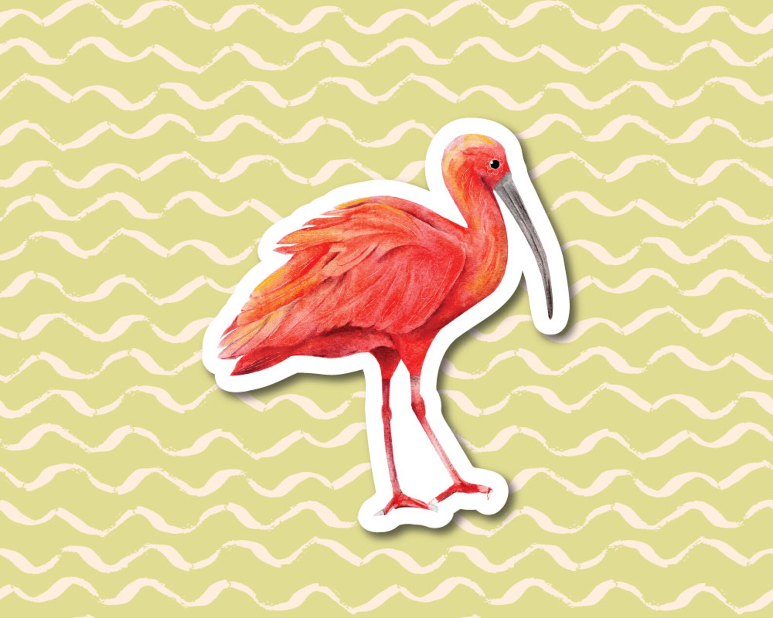 Scarlet Ibis Sticker Laptop Sticker Vinyl Sticker - Etsy