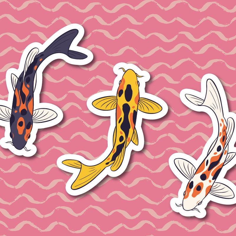 Koi Stickers - Etsy