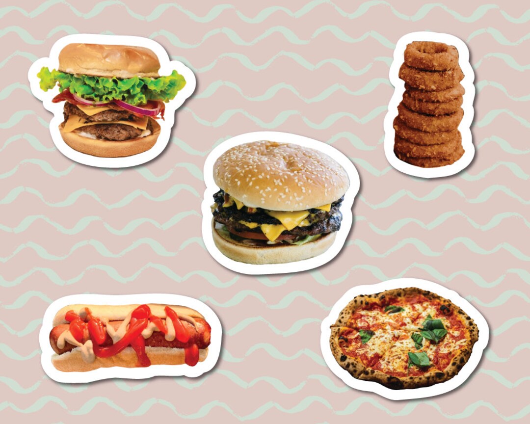 Fast Food Stickers Laptop Sticker Vinyl Sticker Waterproof Water Bottle ...