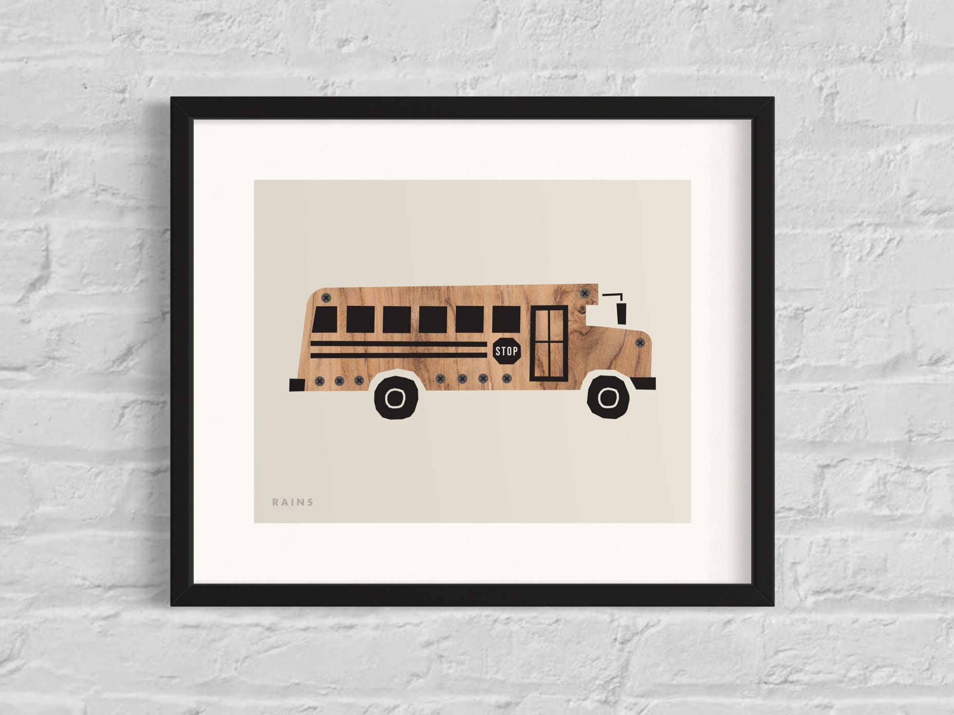 School Bus Print, Bus Print, Nursery Prints, Vehicles Nursery Art ...