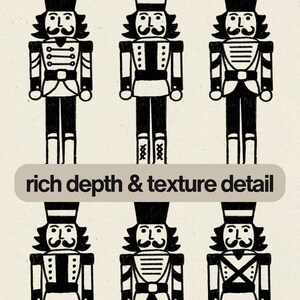 Neutral Nutcrackers Christmas Art Print, Christmas Printable Wall Art ...