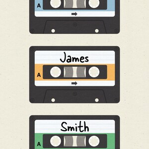 Custom Name Sign, Retro Cassette Tape, Personalized Gift, Kids Name ...