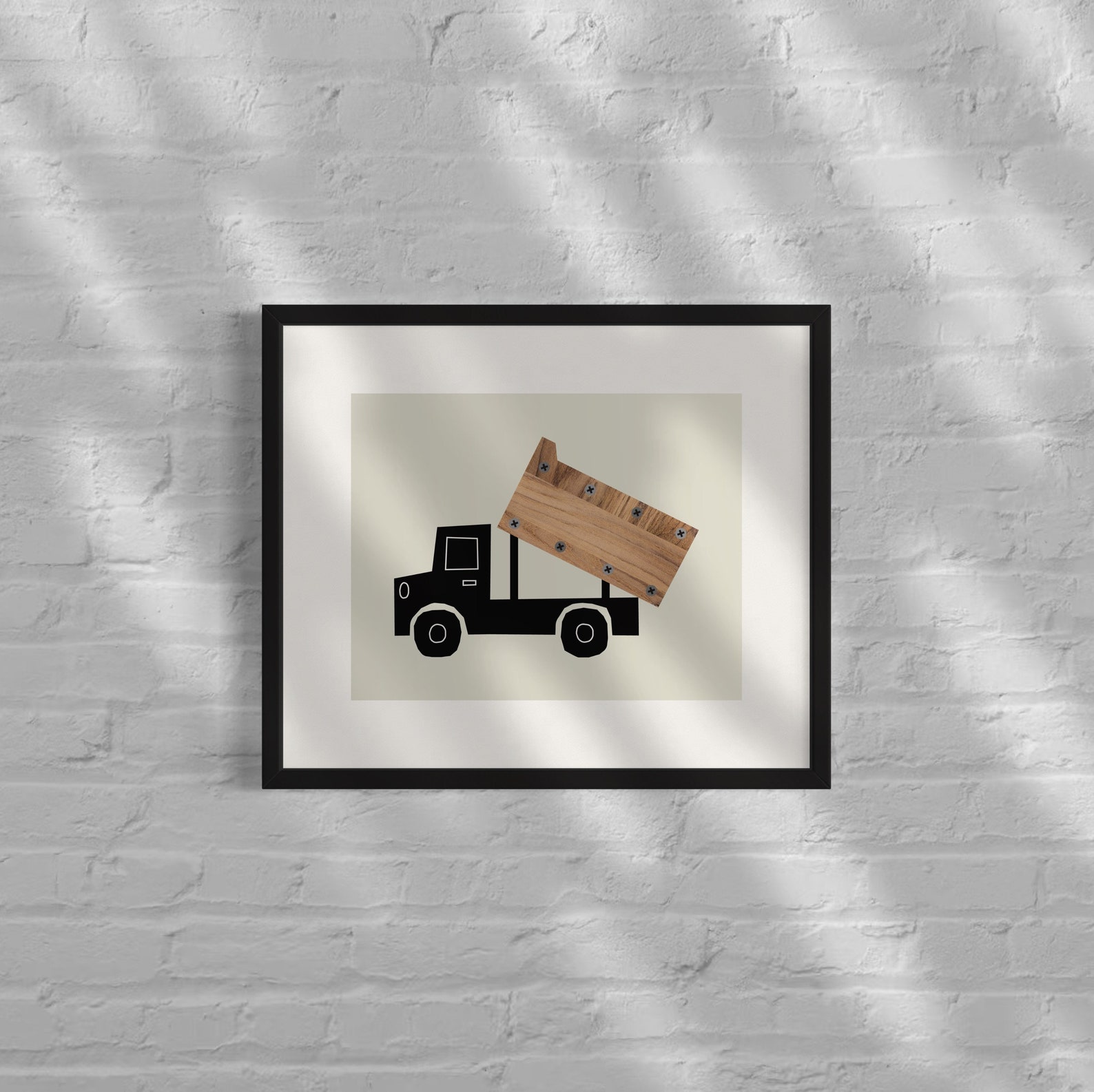 Construction Truck Art Prints - Printable Set of 4, Excavator, Concrete ...
