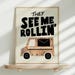 Mail Truck Neutral Kid's Art Poster | Mail Truck Print, Nursery Prints ...