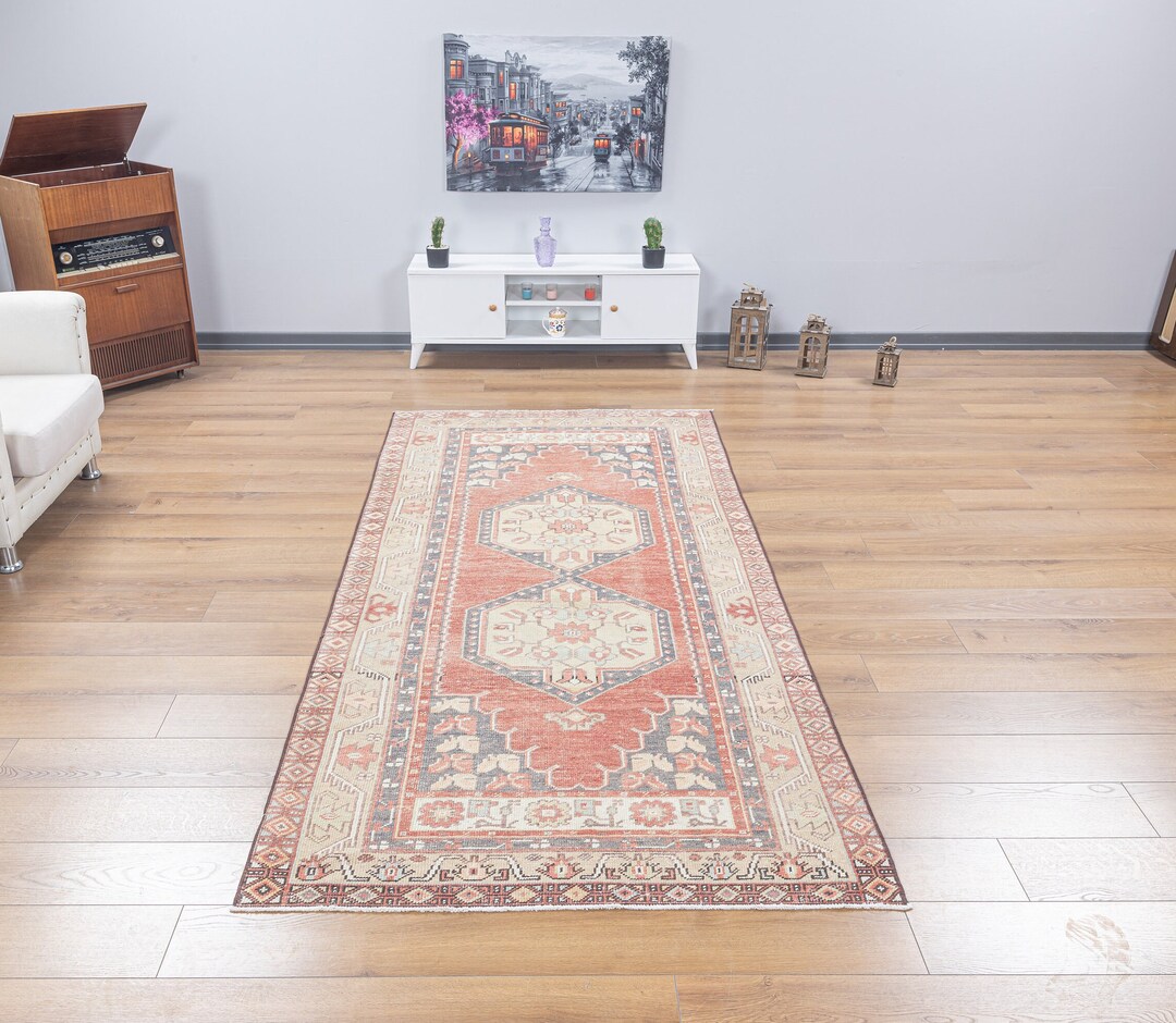 4x8 Anatolian Area Rug,4x8 Oushak Turkish Rug, 4x8 Vintage Carpet ...