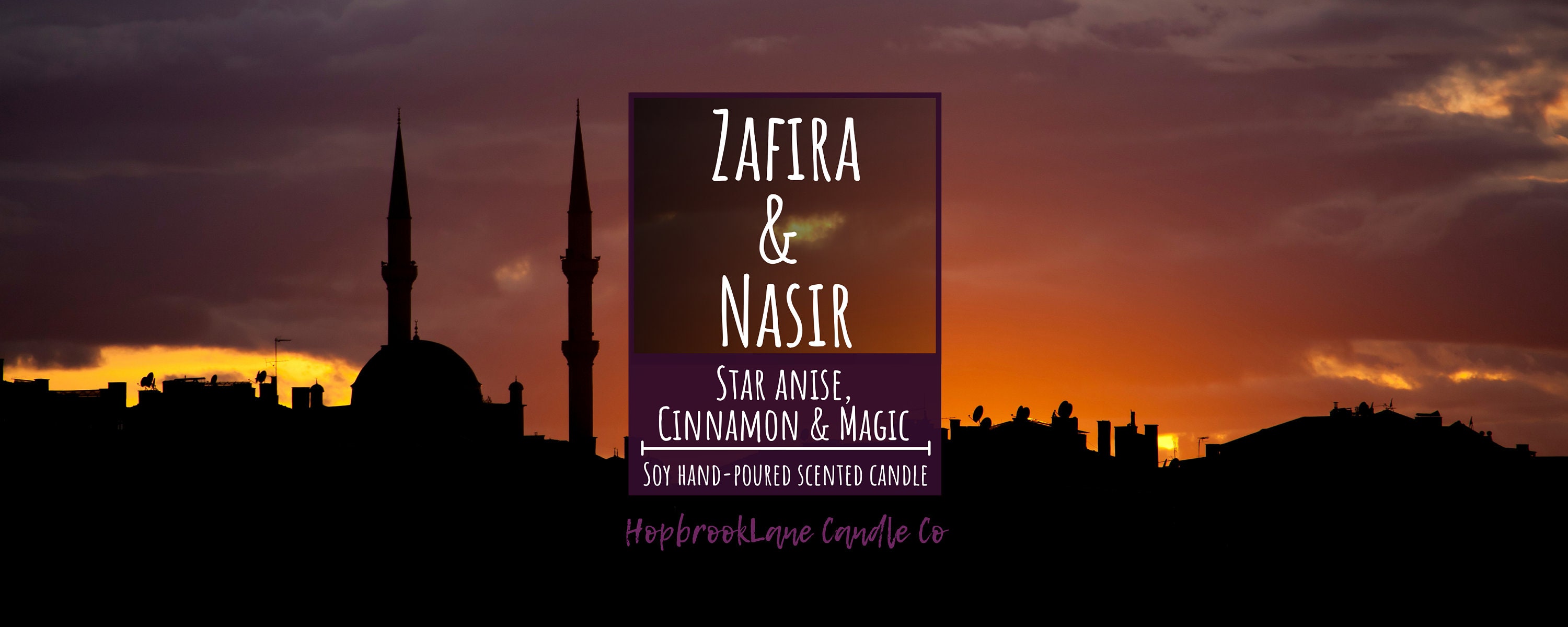 Zafira and Nasir We Hunt the Flame bookish candle Hafsah | Etsy