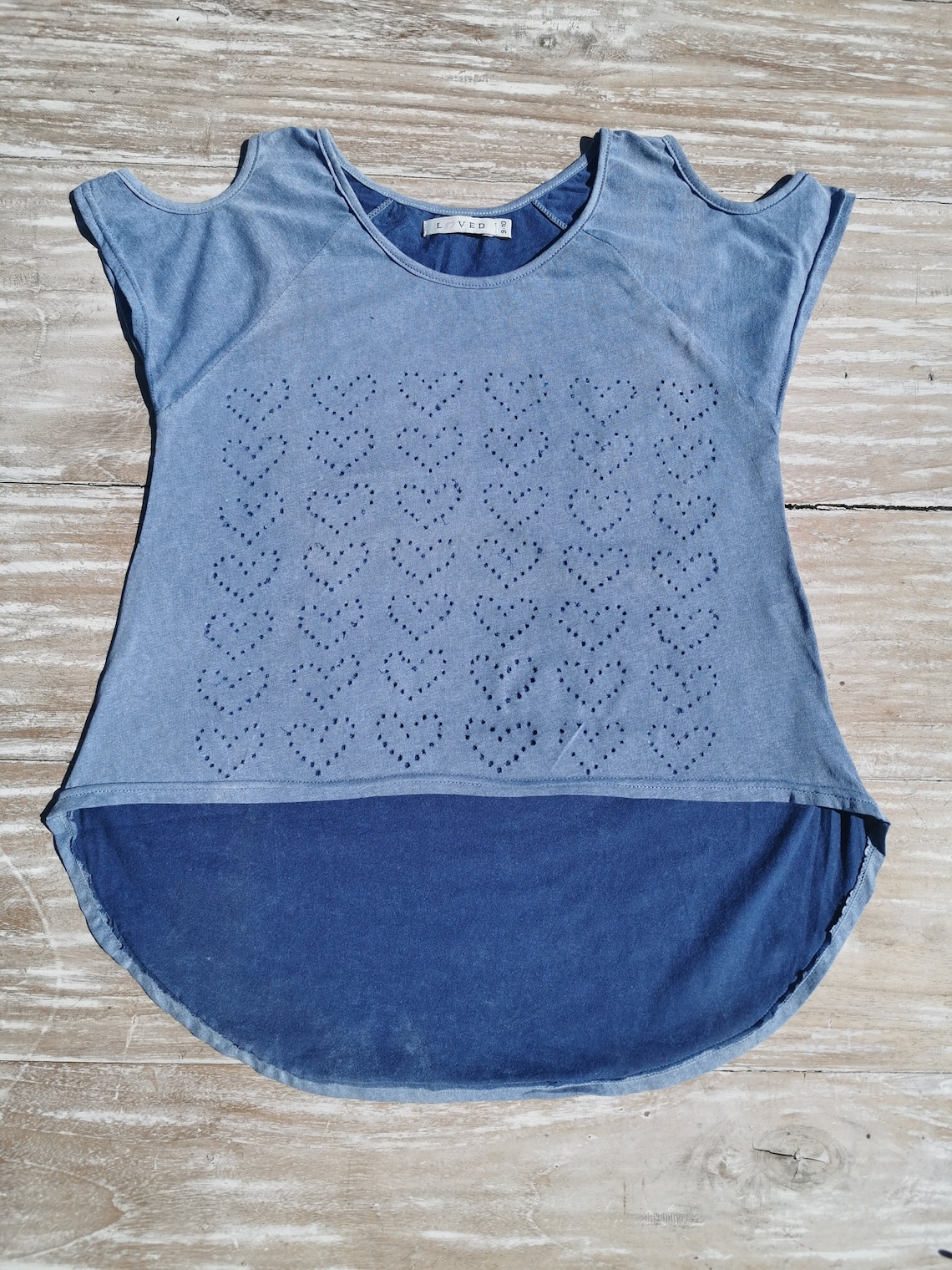 Cold Shoulder T Shirt Heart T Shirt Love T Shirt Boho Chic - Etsy
