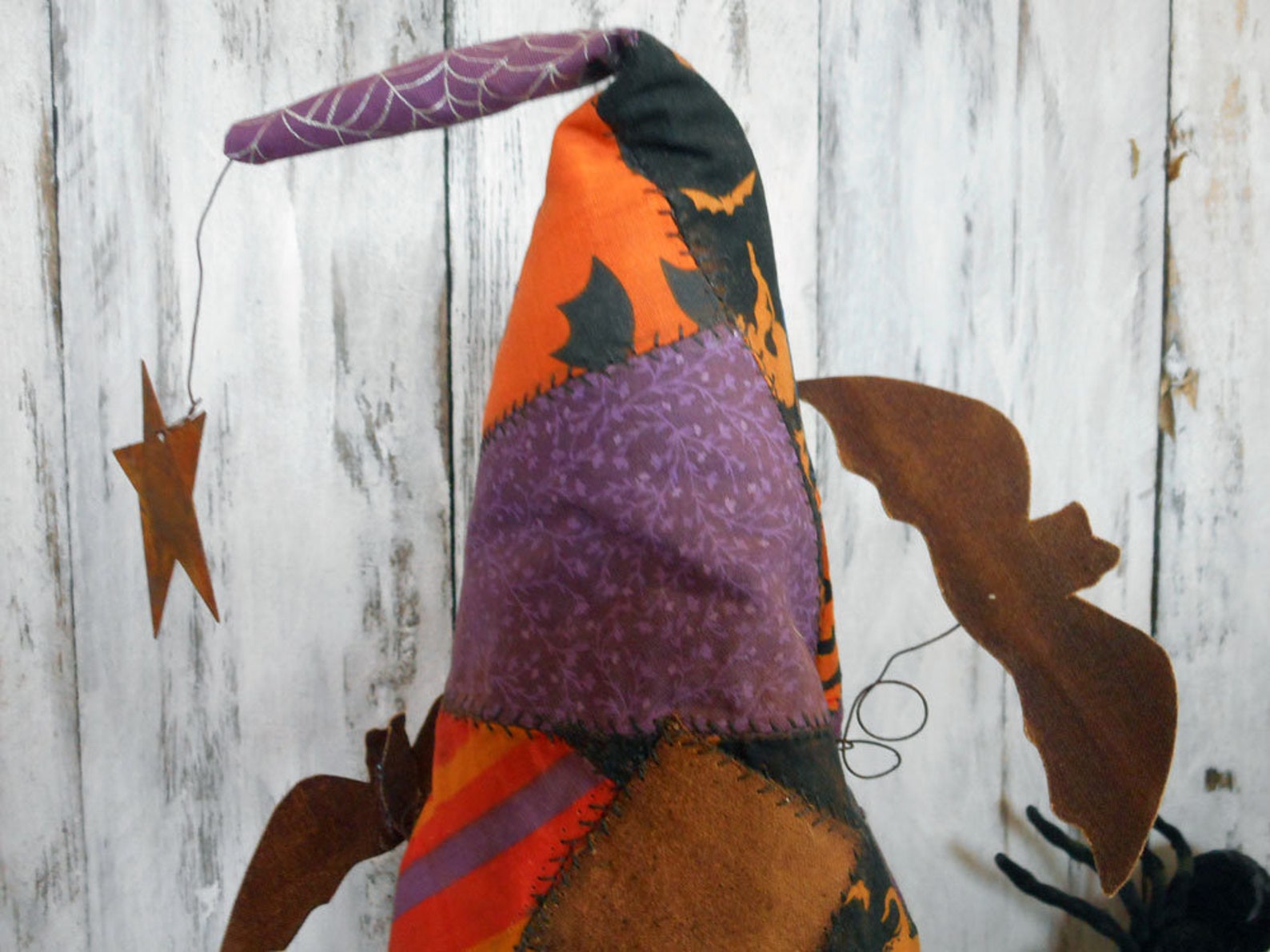 Primitive/ Patchwork/halloween/ Witch/ Hat/handmade/bats/ E-pattern ...