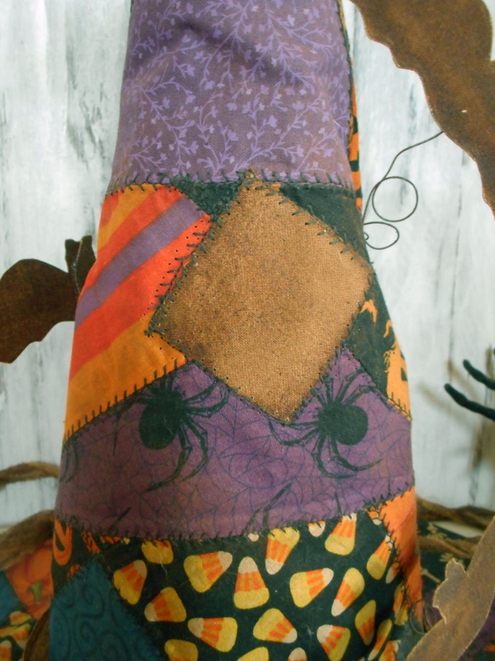 Primitive/ Patchwork/halloween/ Witch/ Hat/handmade/bats/ E-pattern ...