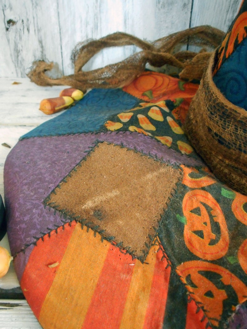 Primitive/ Patchwork/halloween/ Witch/ Hat/handmade/bats/ E-pattern ...