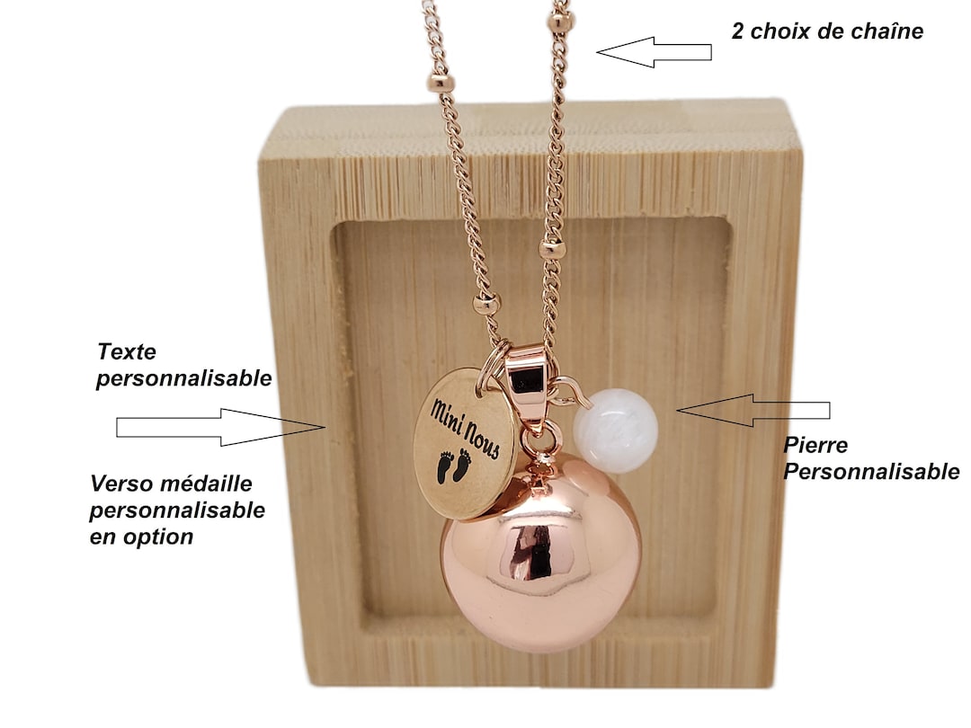 Customizable Pregnancy Bola Rose Gold Tone Engraved Medal Mini Us ...