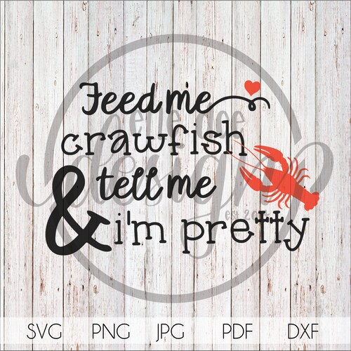 Feed Me Gumbo Svg Cut File Dxf Eps Pdf Png for Silhouette and - Etsy