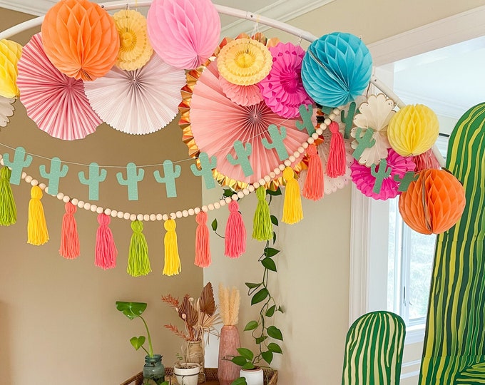 Fiesta Banner Cactus Paper Party Banner Final Fiesta First Fiesta Decor ...