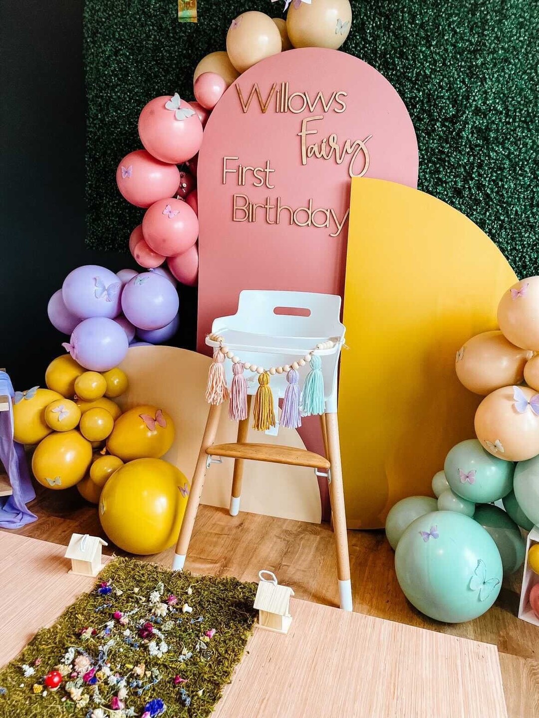 Fairy First Birthday High Chair Banner: Pastel Tassel Garland - Etsy